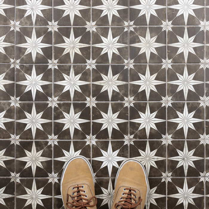 Merola Tile Harmonia 13" x 13" Ceramic Patterned Wall & Floor Tile ...