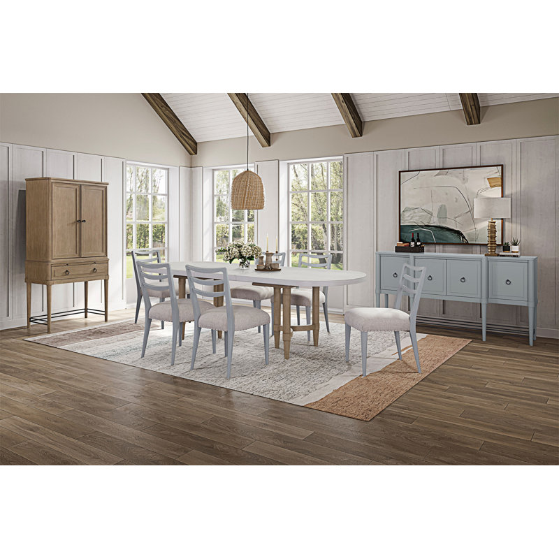 Red Barrel Studio® Triad Double Pedestal Dining Table With Leaf | Wayfair