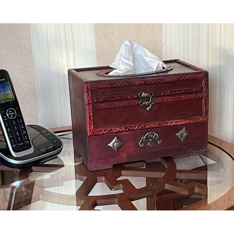 Rosalind Wheeler Vintage Tissue Box Cover with Drawer | Wayfair.co.uk