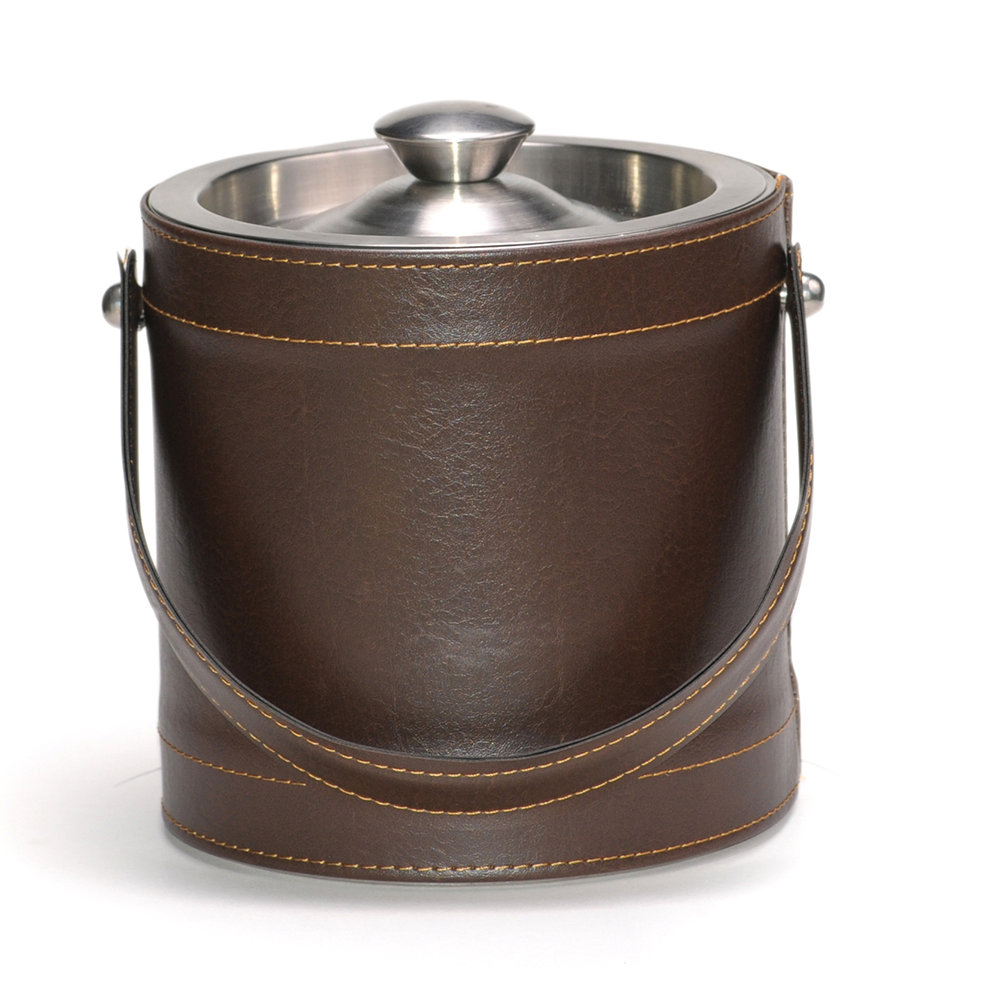 Mr Ice Bucket Leatherette Stitch 3 Quart Ice Bucket & Reviews | Wayfair