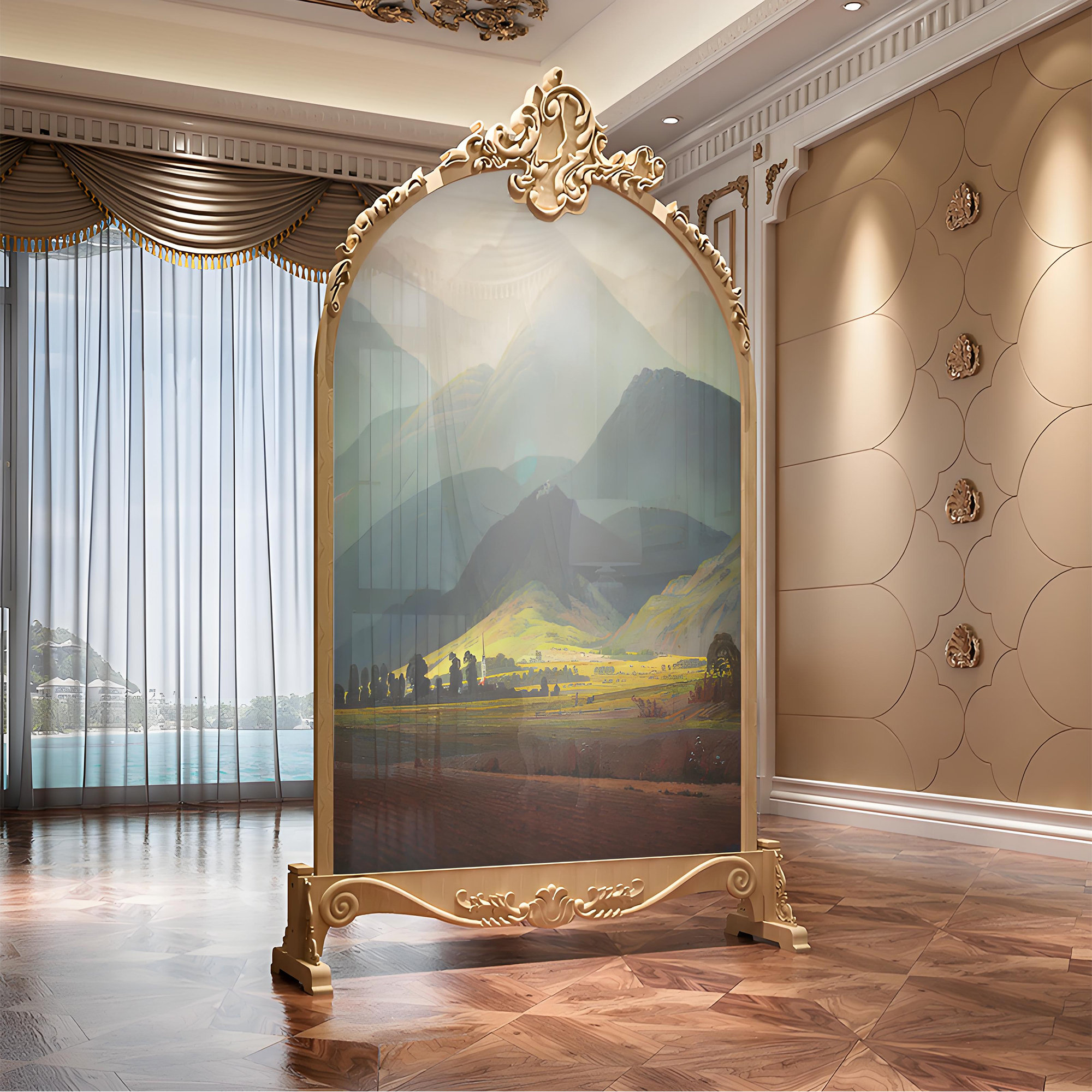 dujinlong home Luxurious Hand-Carved Wood Screen - Wayfair Canada