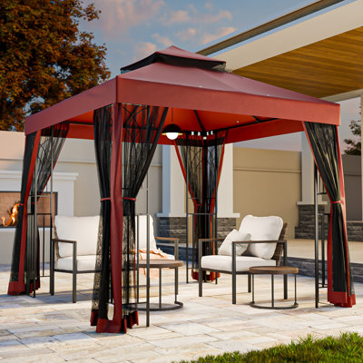 red gazebos