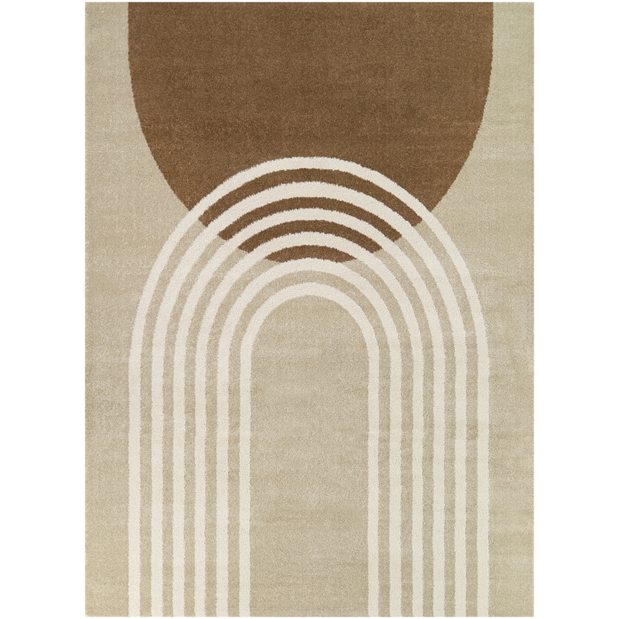 George Oliver Altizer Rust Modern Arch Area Rug | Wayfair