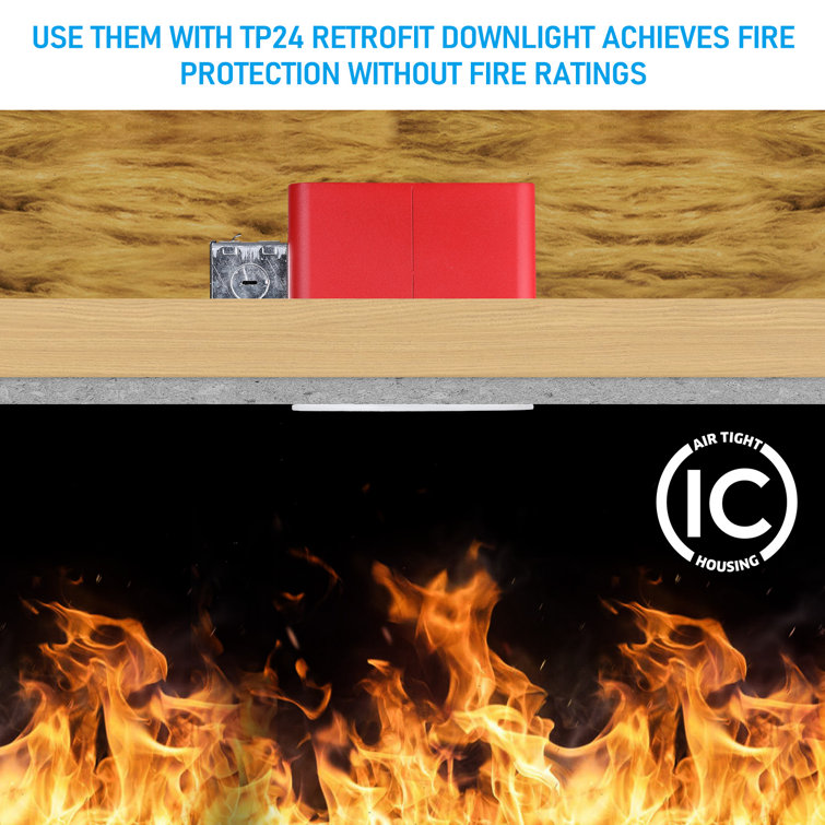 TORCHSTAR Fire Rated 4" New Construction Tp24 Connector Recessed Light ...