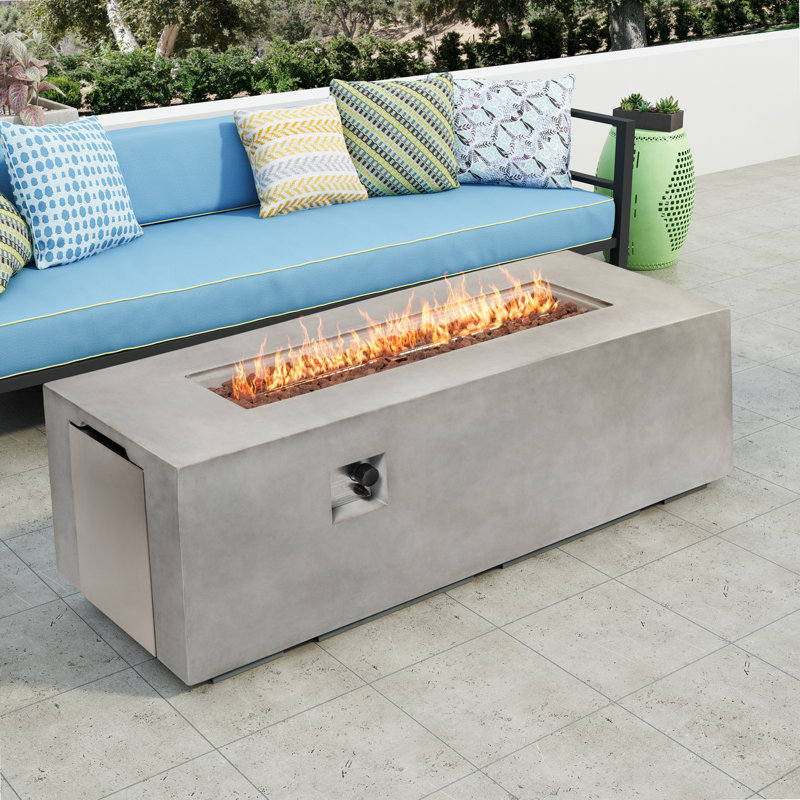 House On Tree 70" Concrete Large Fire Pit Table with Lid | Wayfair