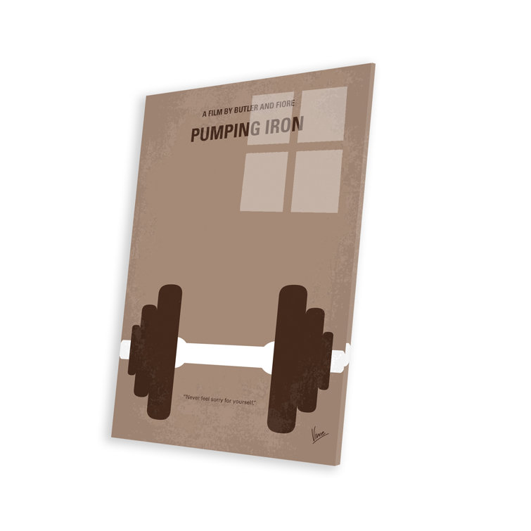 iCanvas Pumping Iron Minimal Movie Poster Print On Acrylic Glass ...