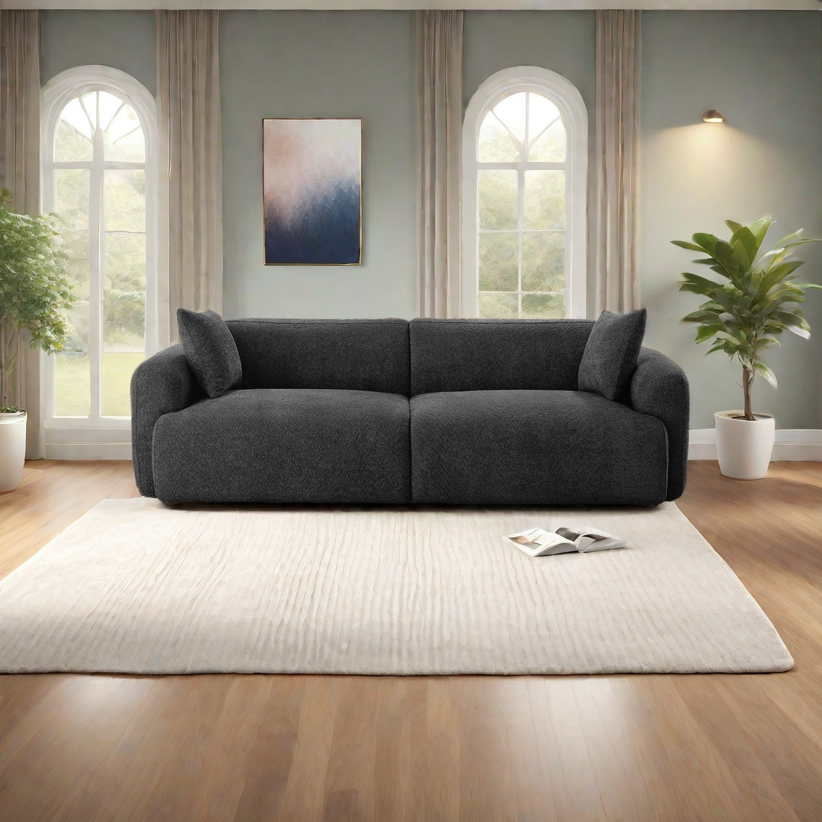 Latitude Run® Sadowa 89.5"Couches for Living Room, Comfy Upholstered ...