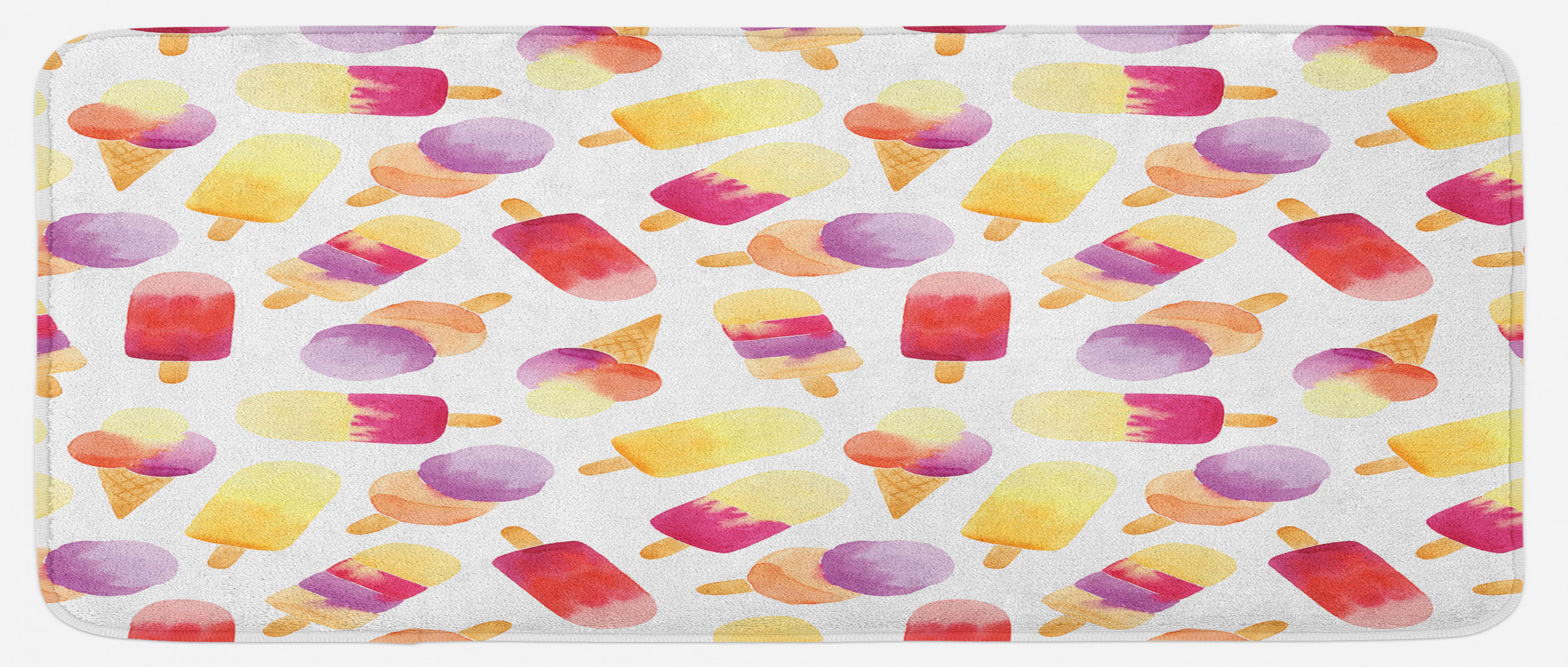 East Urban Home Watercolor Style Ice Cream With Cones In Pastel Toned ...