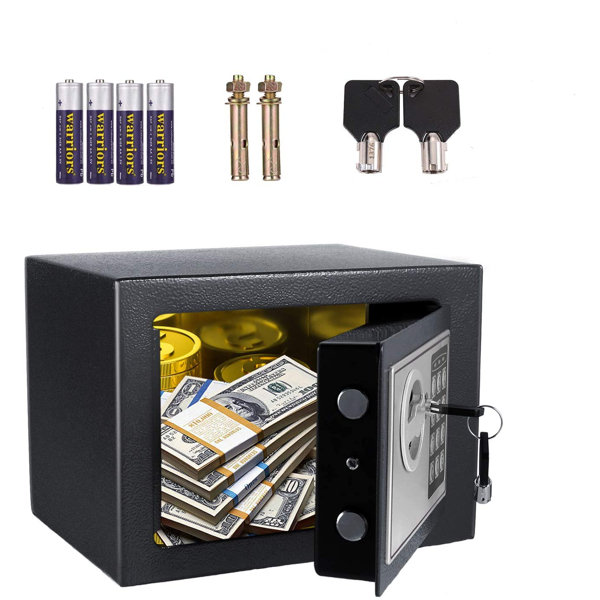 Homdox Fireproof Security Box Safe Lock Boxes Wall-Anchoring Digital ...