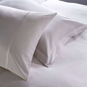 White Noise 800 Thread Count Double Cord Embroidered Oxford Sateen ...