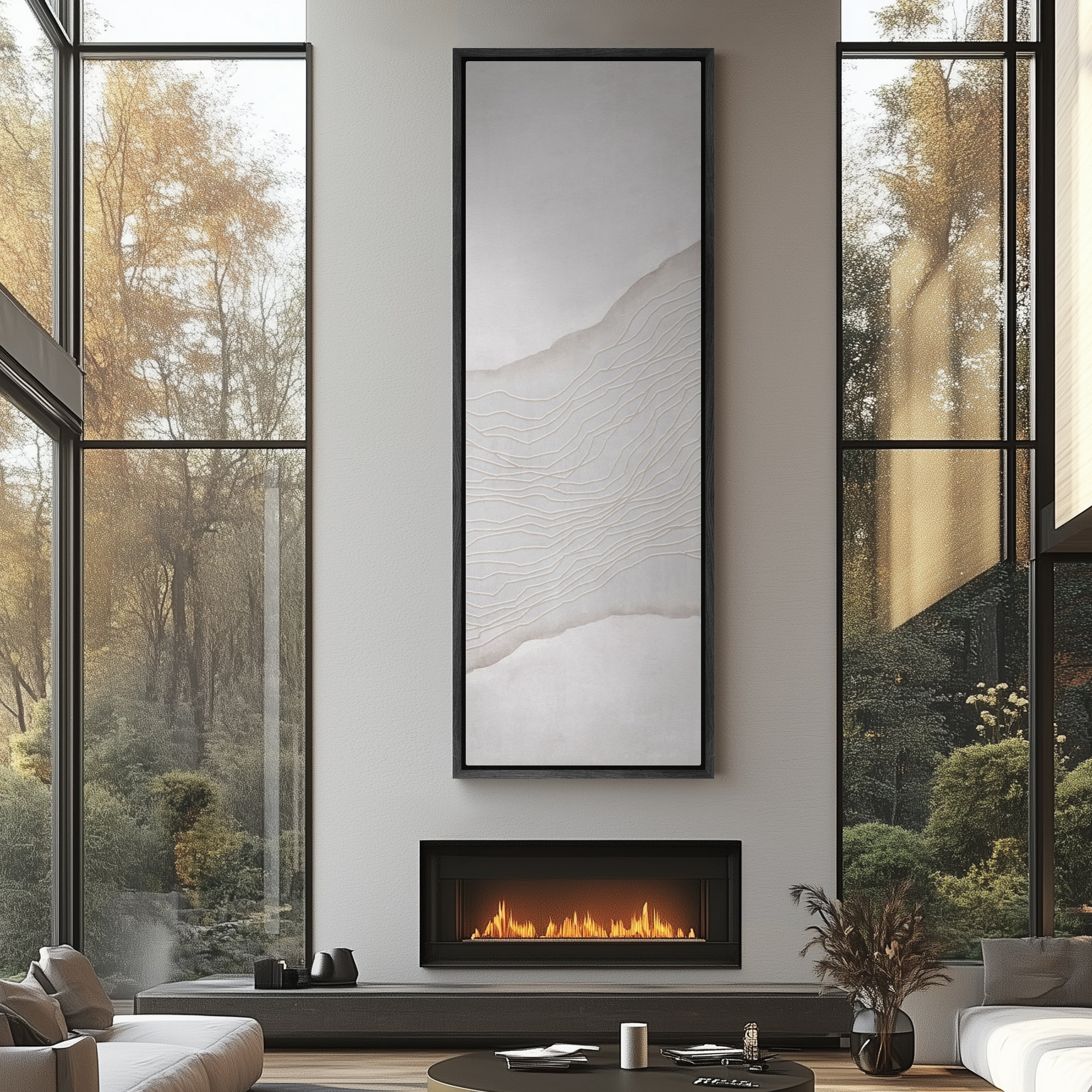 wall26 Vintage Pine Tree Drawing Classic Country Rustic Artwork - Extra ...