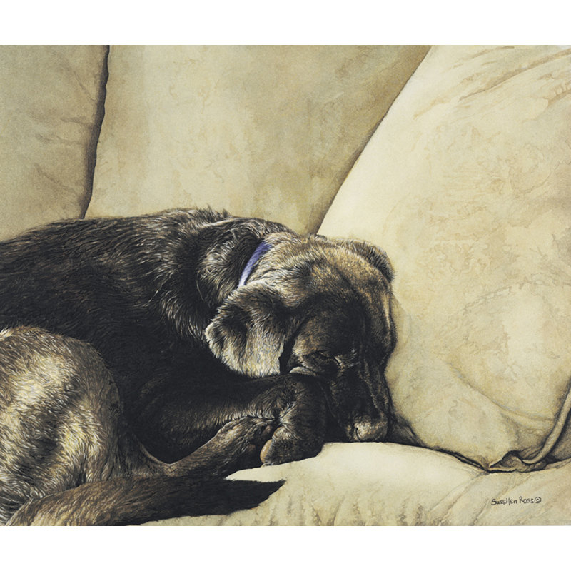 The Finishing Touch 'Dog Nap' by Suellen Ross Painting Print - Wayfair ...