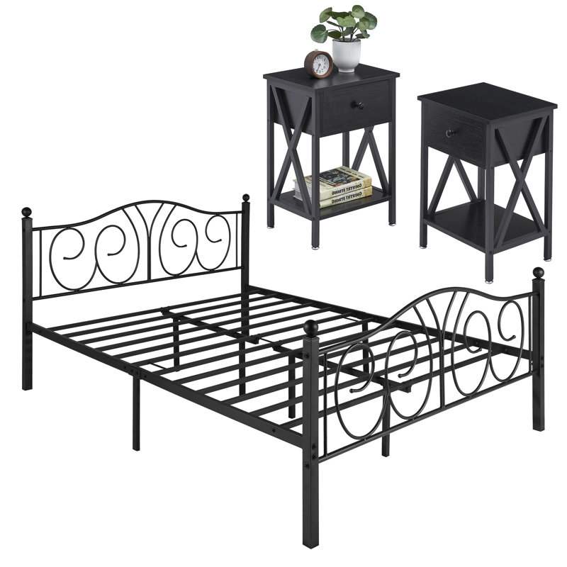 Lark Manor Alsa Platform 3 Piece Bedroom Set & Reviews | Wayfair