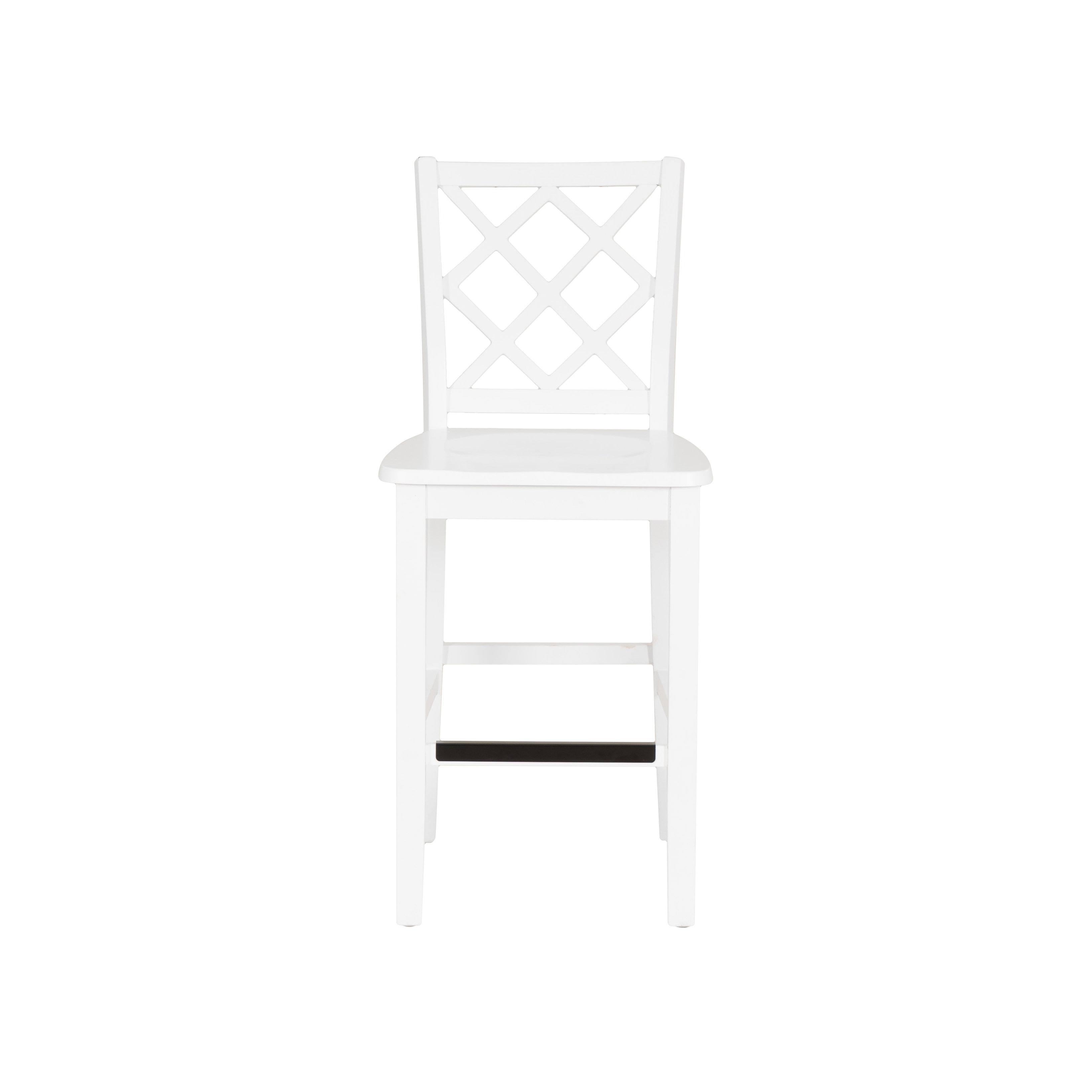 Lark Manor Ashdon Coastal Solid Wood Lattice Back Counter Stool ...
