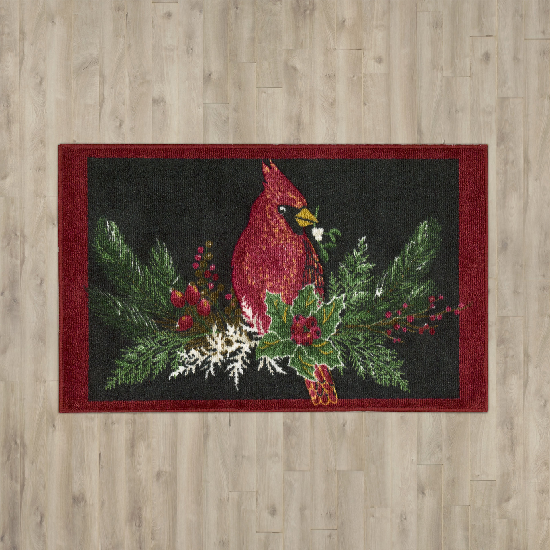 The Holiday Aisle® Bettendorf Red Area Rug | Wayfair