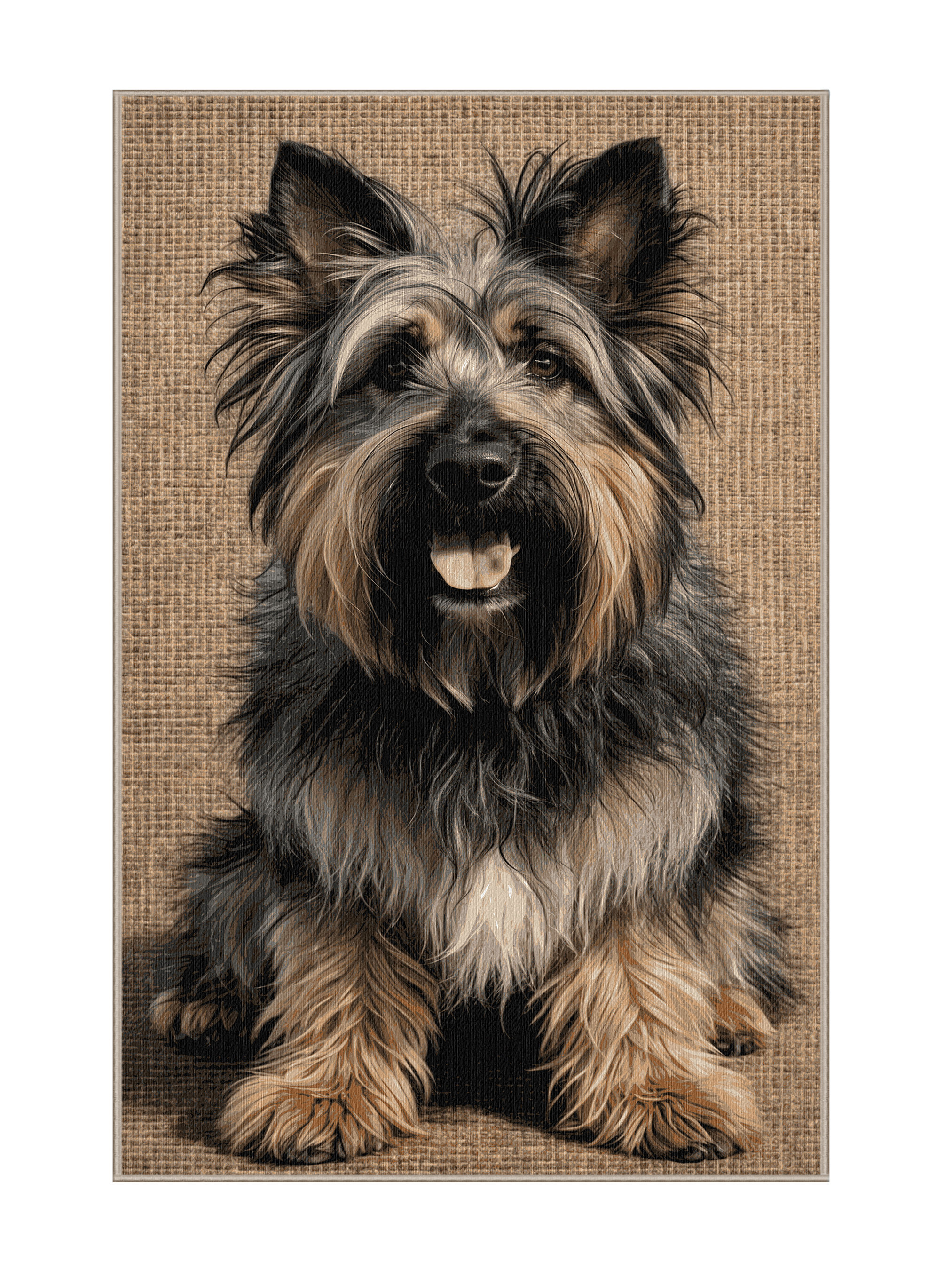 One Allium Way® Washable Belgian Laekenois Dogs Area Rug | Wayfair