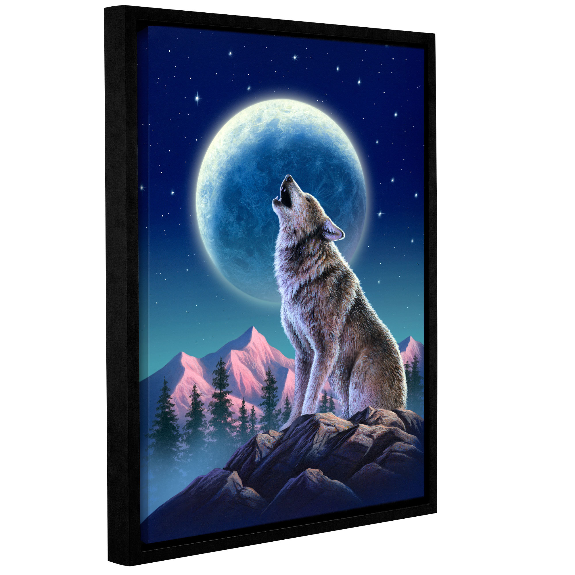 Ivy Bronx Wolf Moon by Jerry LoFaro Graphic Art on Canvas & Reviews ...