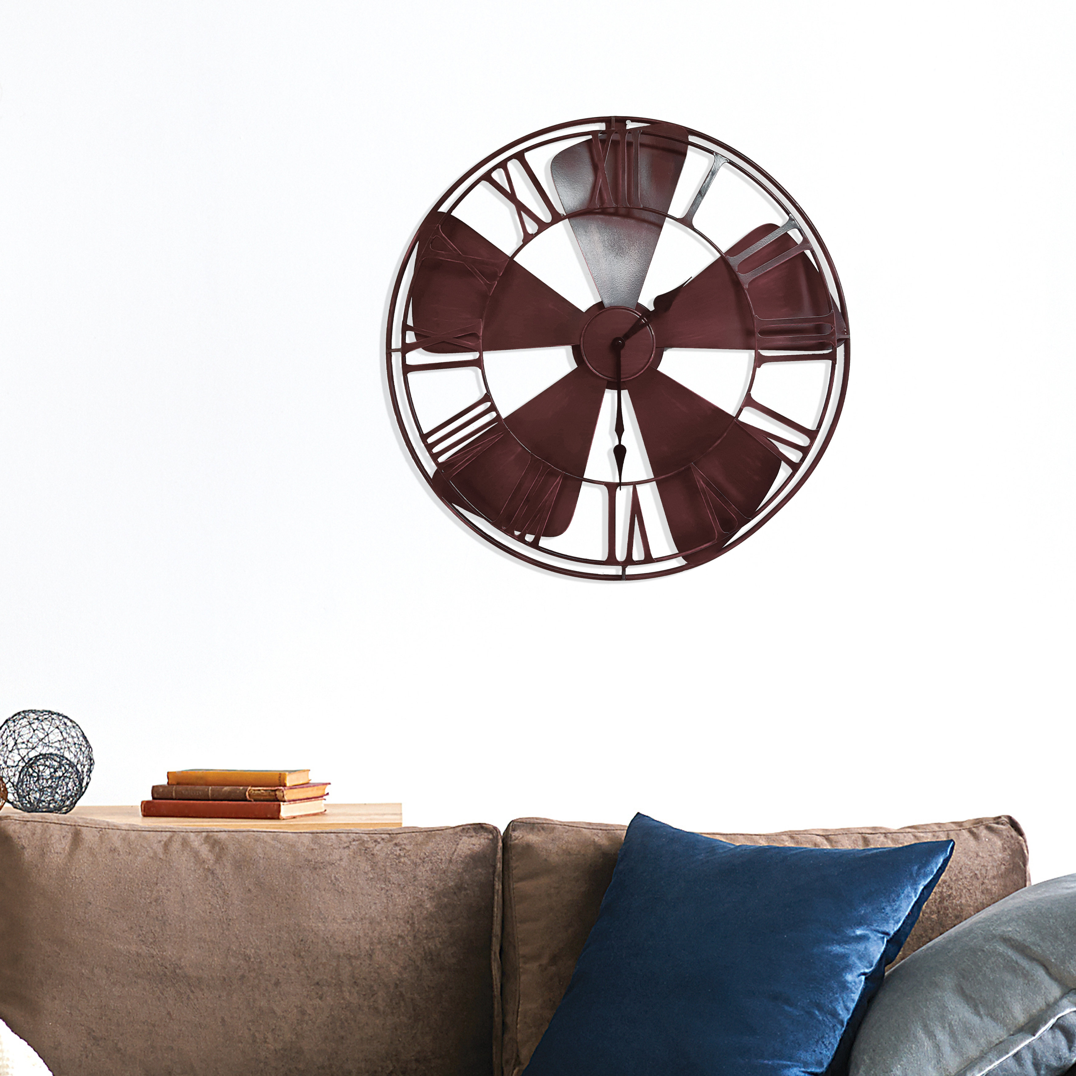 Williston Forge Industrial Fan Retro Style Wall Clock & Reviews | Wayfair