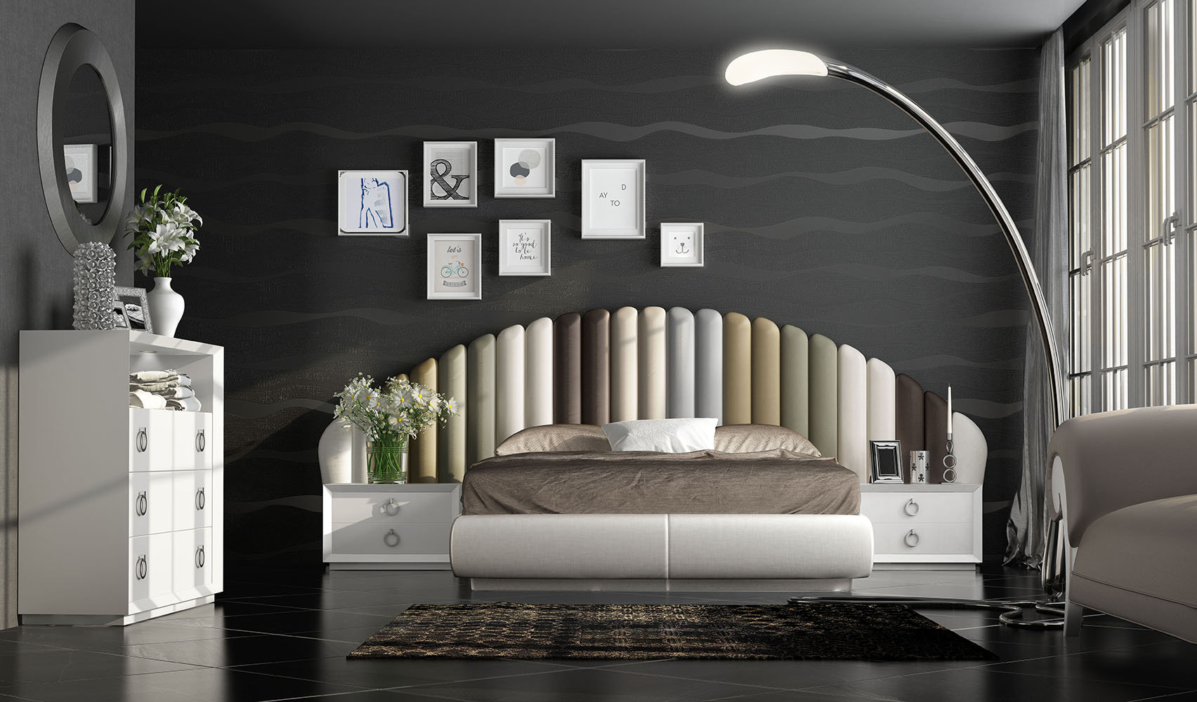 Everly Quinn Burcott Solid Wood Upholstered Standard 3 Piece Bedroom ...