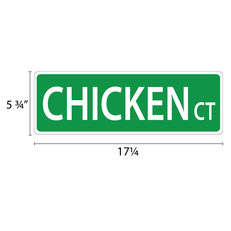 Imagine This Company Chicken Crossing Hanging Street Sign | Wayfair