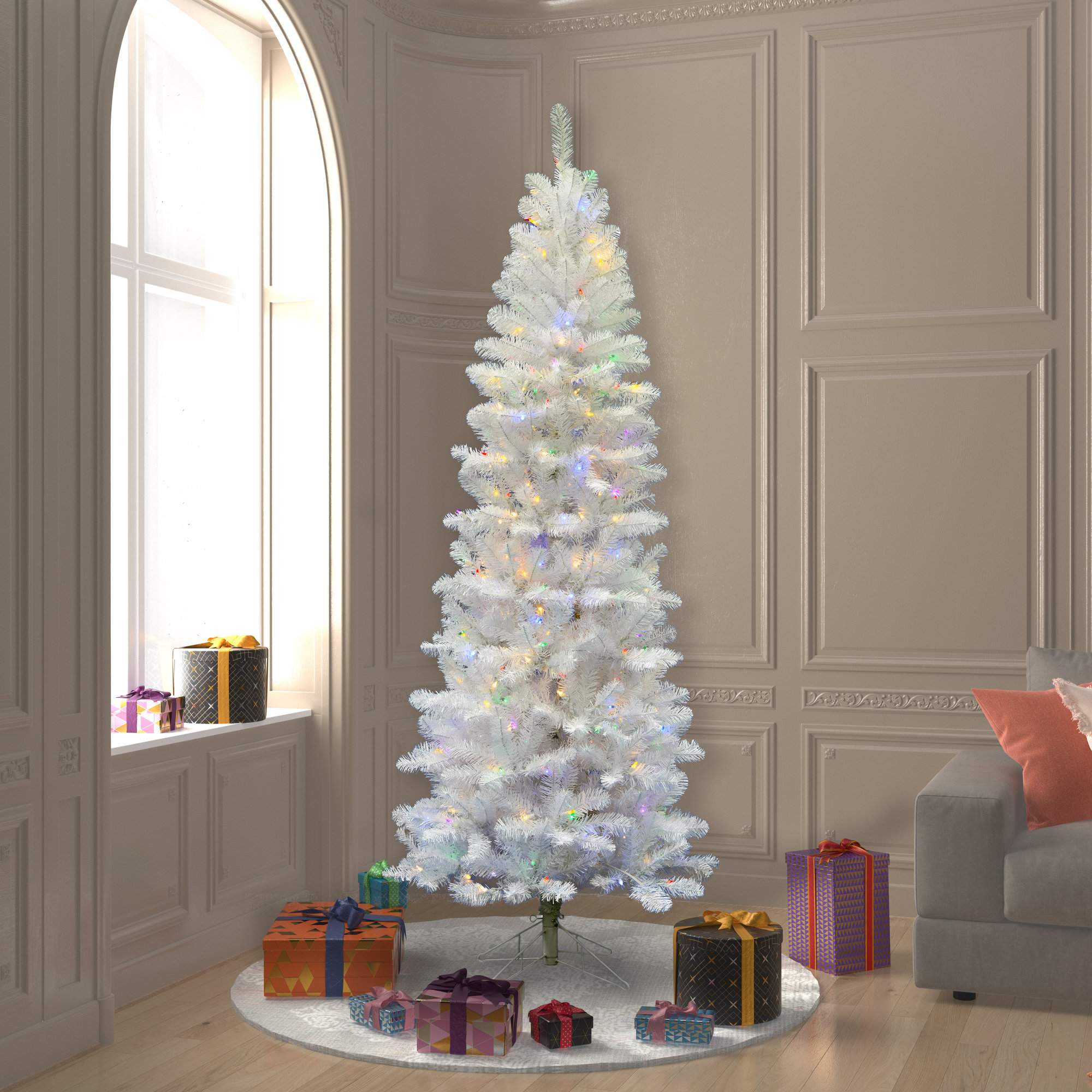 Etta Avenue™ Sparkle White Spruce Artificial Christmas Tree & Reviews ...