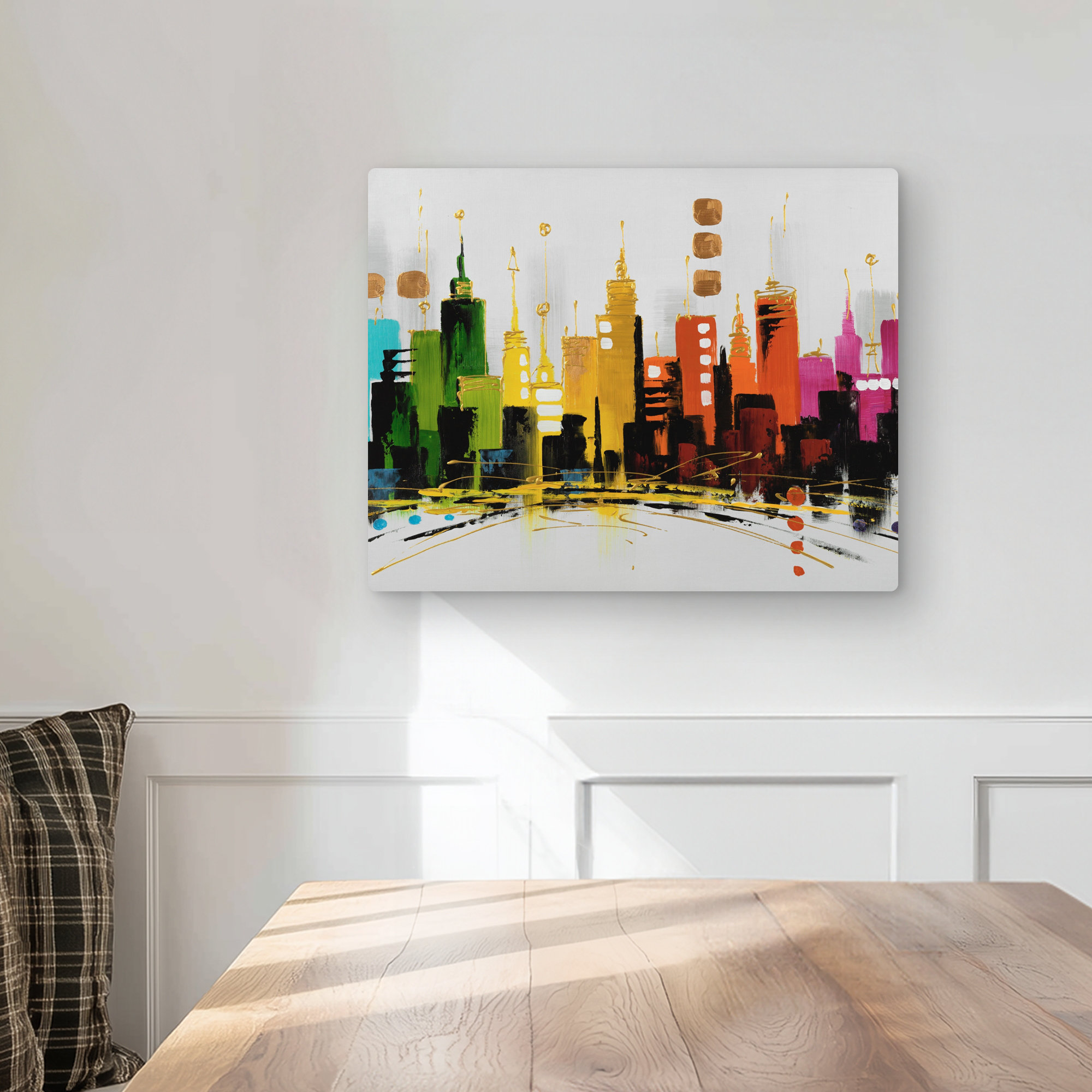 Begin Edition International Inc. Colorful City with Gold Lines ...