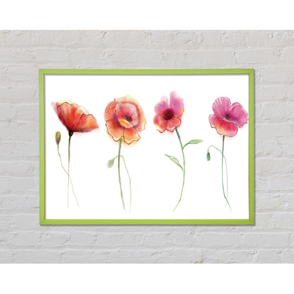Ophelia & Co. Cheree Four Pretty Flowers - Single Picture Frame Art ...