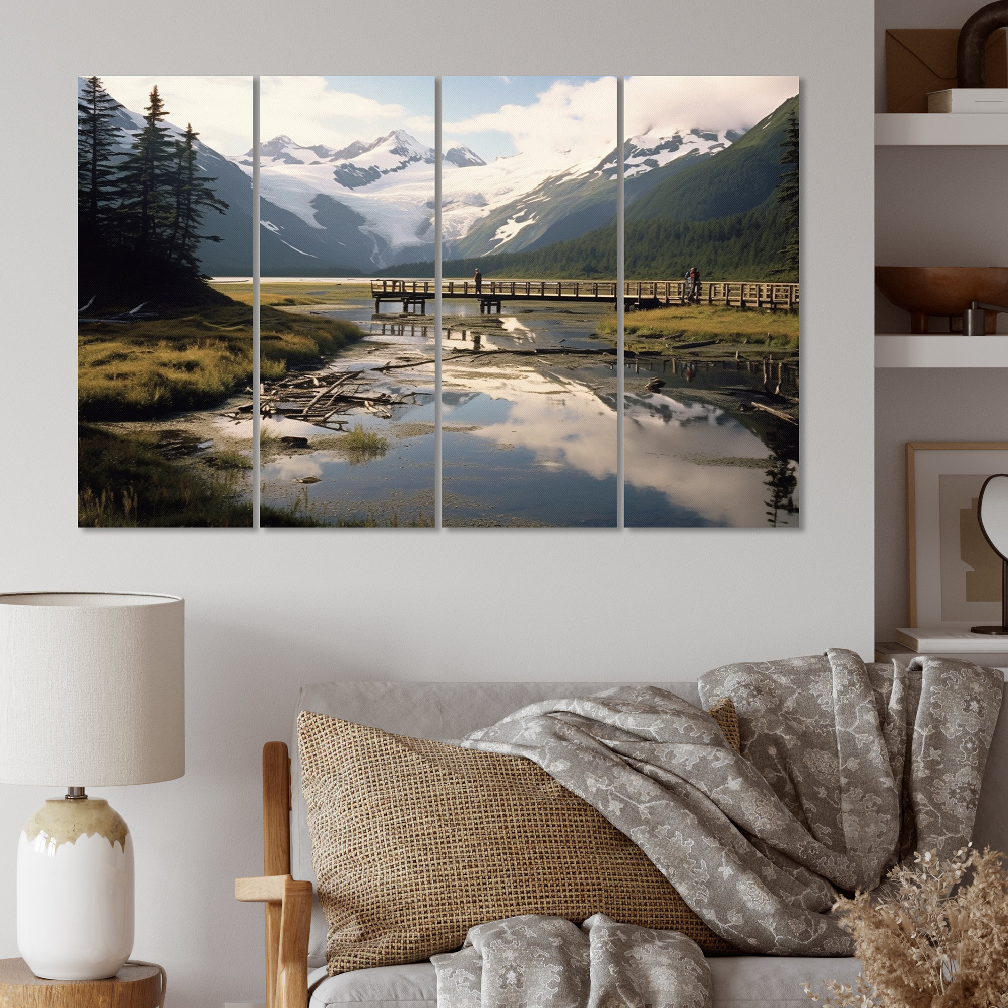Design Art 4 Alaskan Wilderness River Wall Decor Set Metal | Wayfair