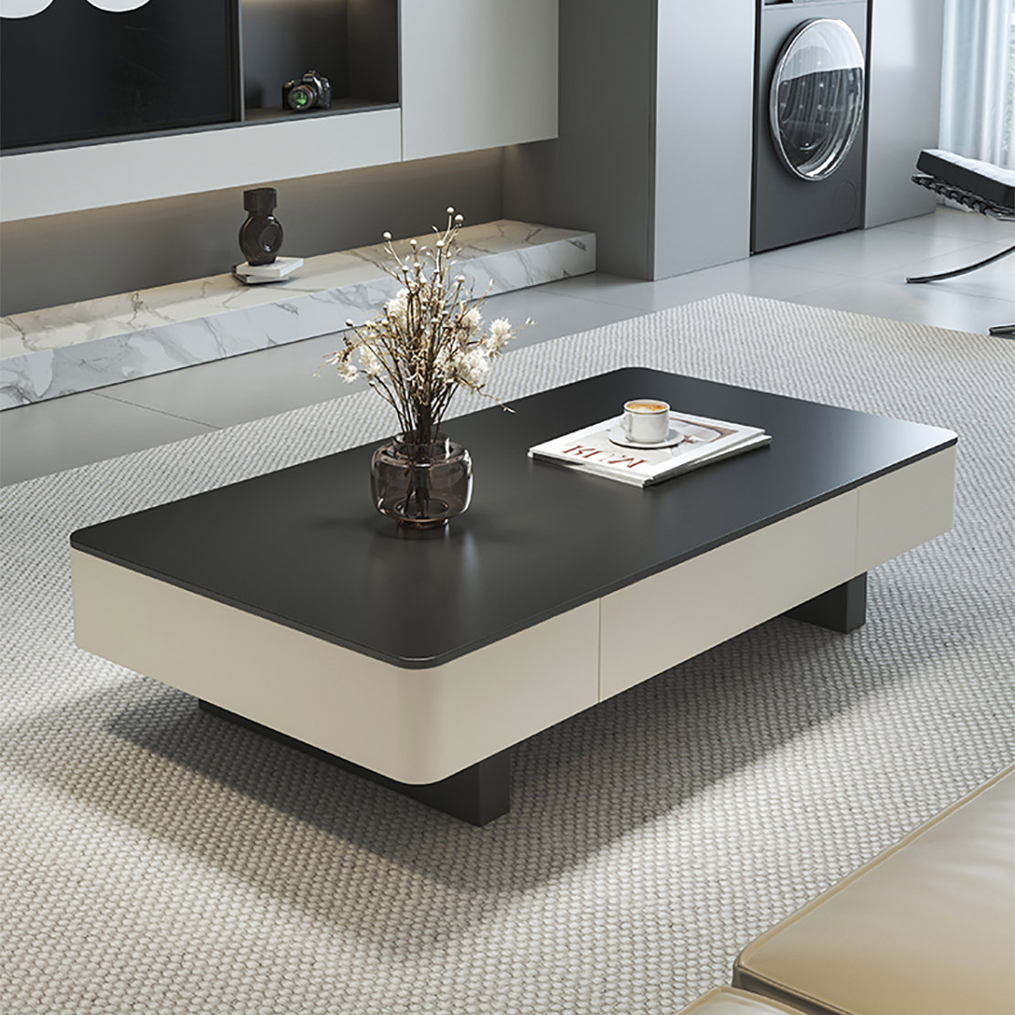 Wu's StylishVault Light luxury high-end rectangular coffee table | Wayfair