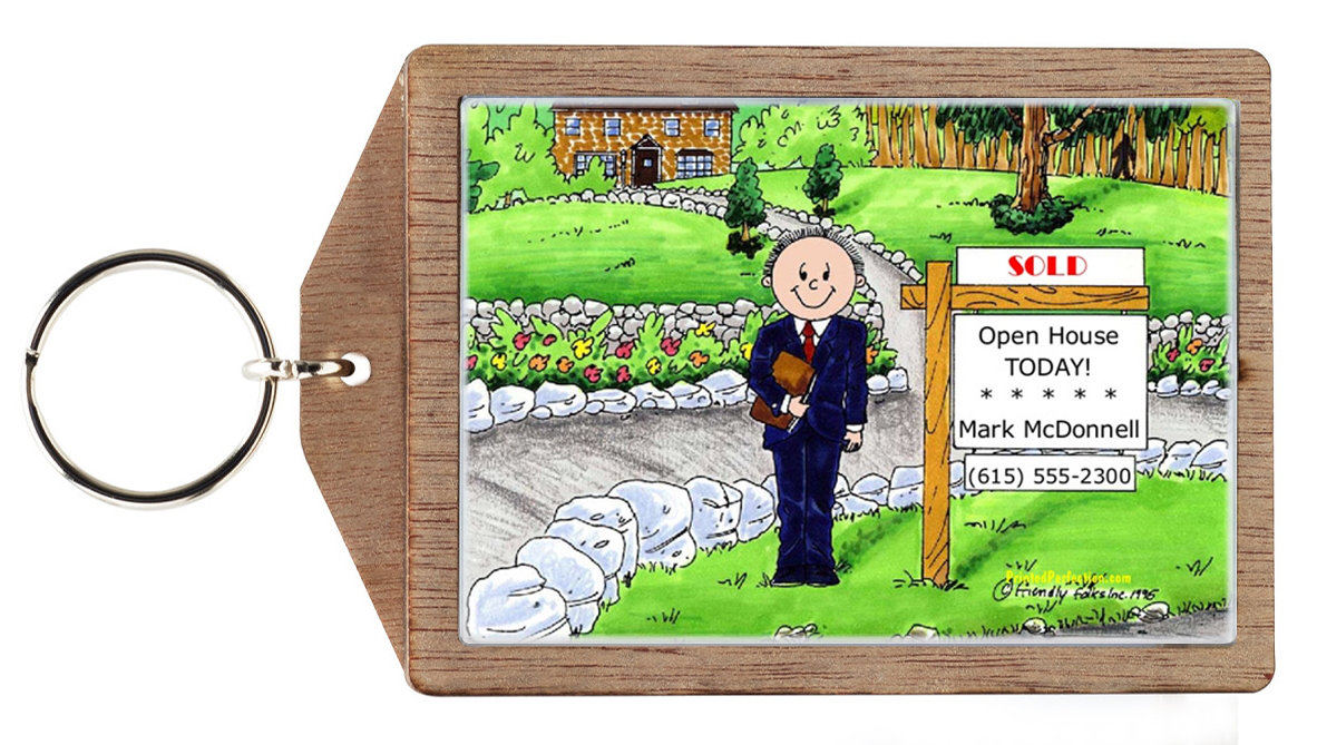 Printed Perfection Personalized Realtor - Male Key Chain | Wayfair