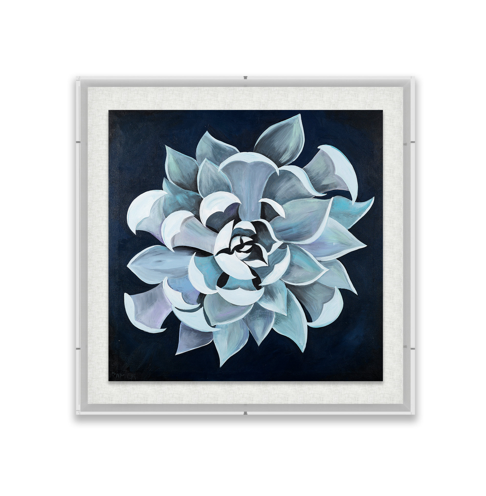 Four Hands Art Studio Blue Baja by JR Rapier - Shadowbox Painting Print ...