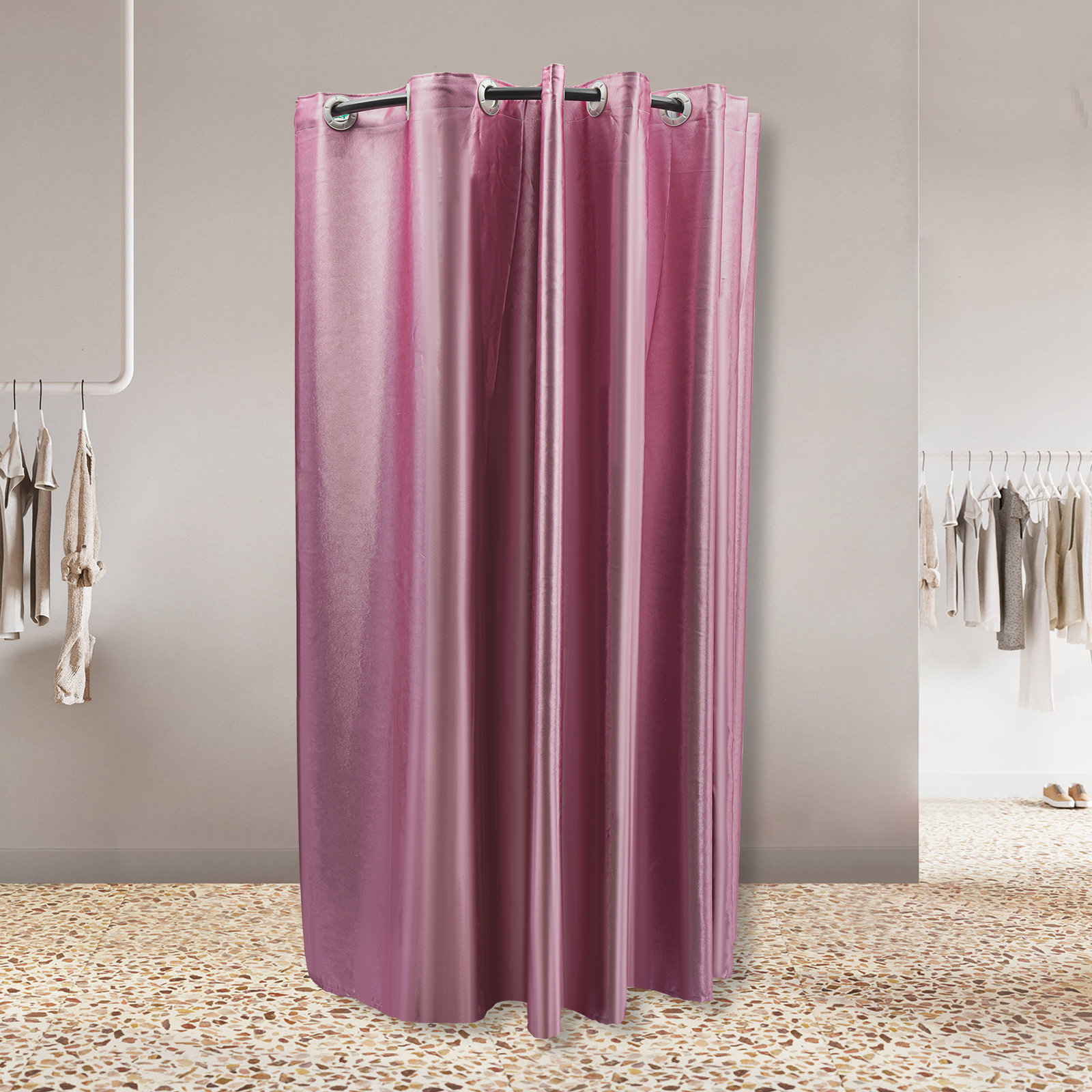 Ivy Bronx Loncala Portable Changing Room Room Divider with a Clothes ...