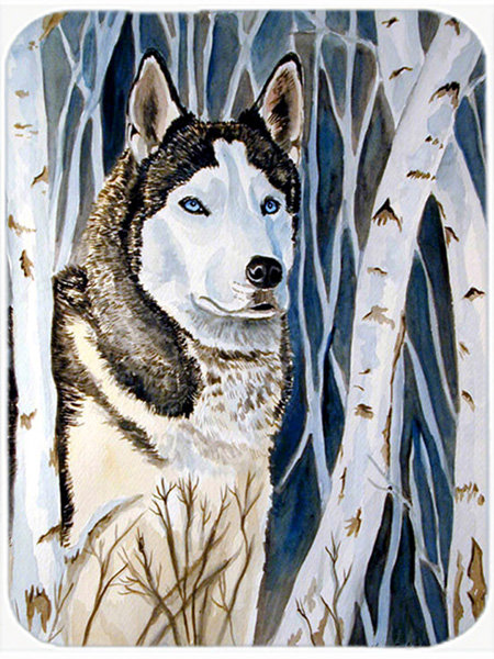 East Urban Home Siberian Husky Glass Cutting Board | Wayfair