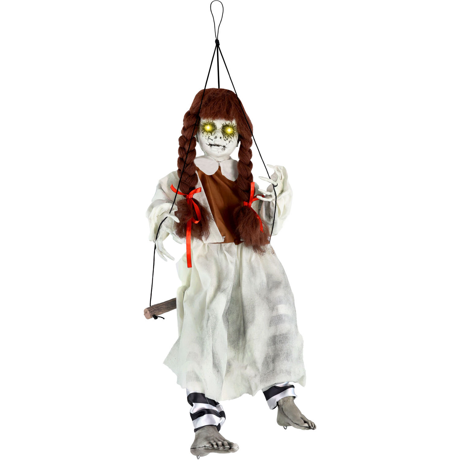 Haunted Hill Farm Animatronic Haunted Doll on Swing with Lights and ...