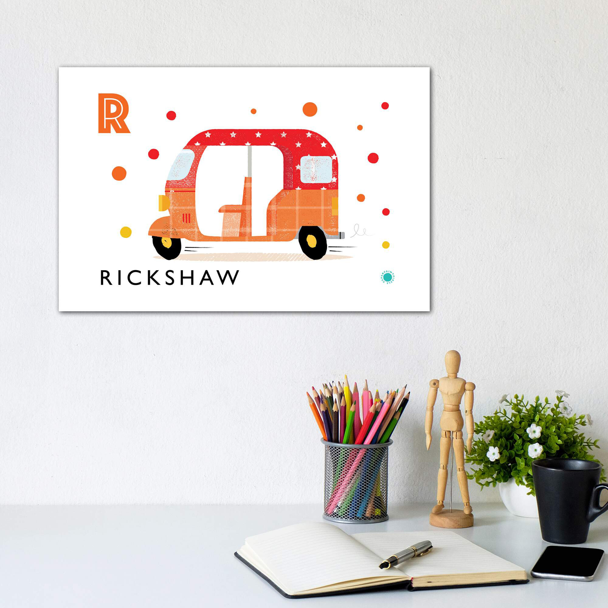 East Urban Home R Is for Rickshaw - Print | Wayfair