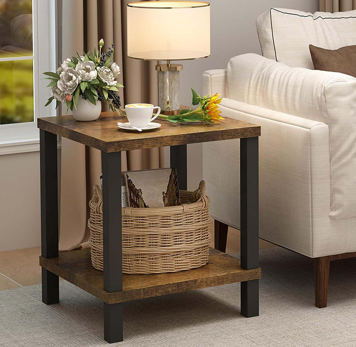 Hokku Designs End Table, Bedside Table 20 Inch Square - Wayfair Canada