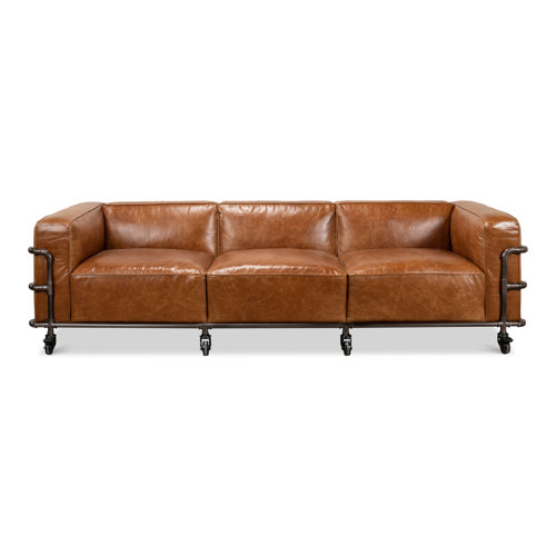 Sarreid Ltd Antwerp Leather Sofa | Perigold