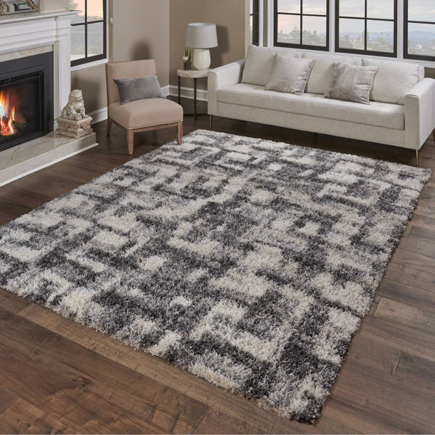 Gertmenian Anjou Modern Abstract Polypropylene Shag Area Rug | Wayfair