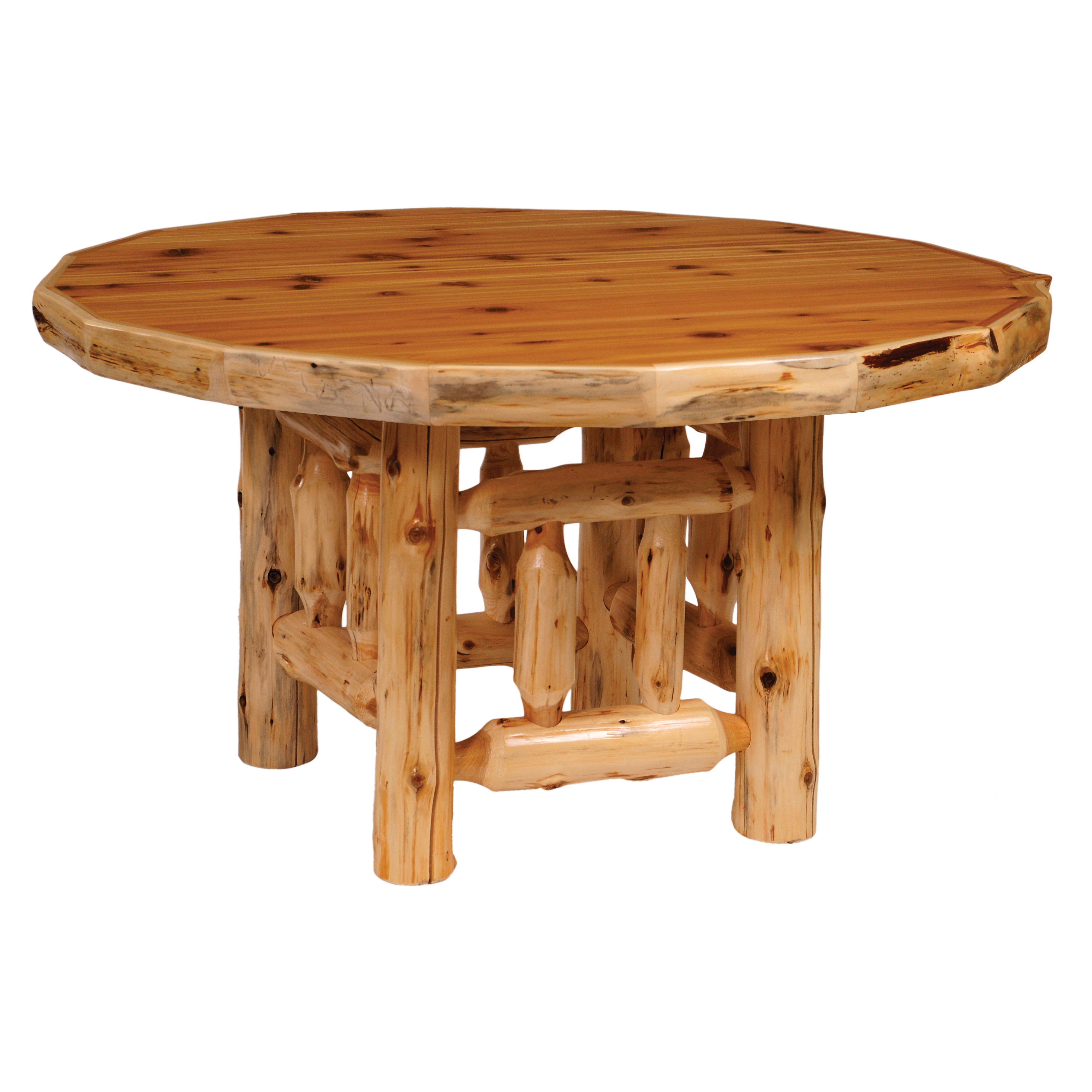 Fireside Lodge Traditional Cedar Log Round Dining Table & Reviews | Wayfair