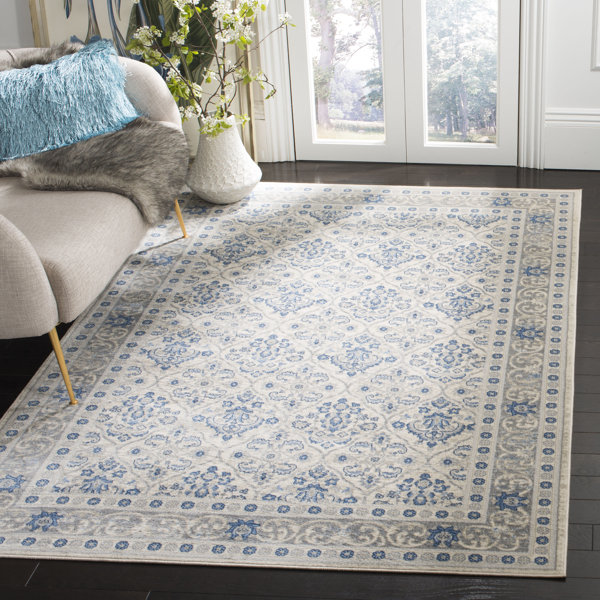 Mistana Dunaverney Persian Machine Woven Hand Hooked Light Grey/Blue ...