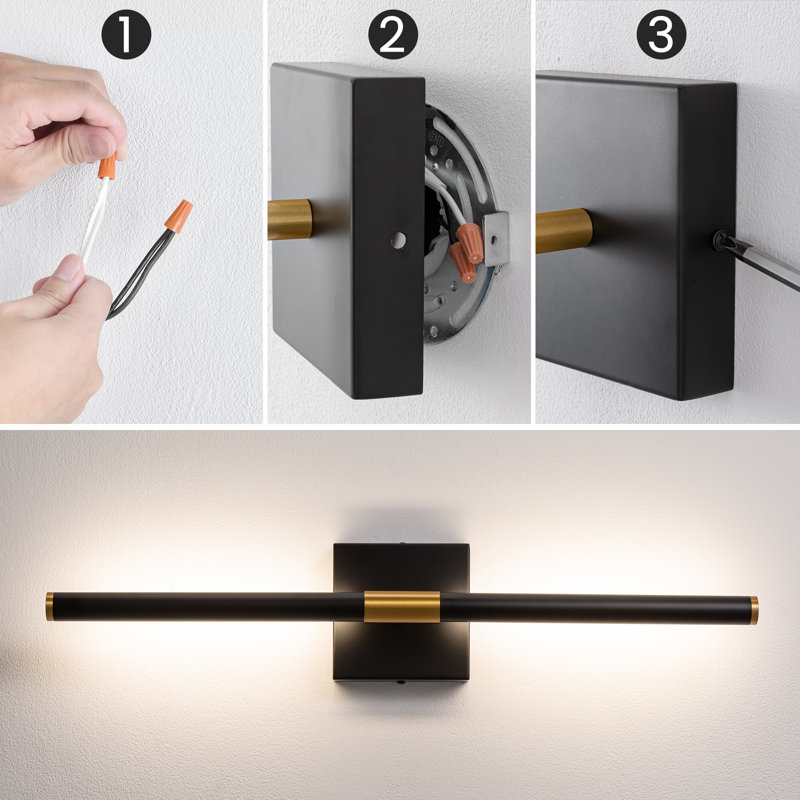 Ivy Bronx Fiza Vanity Light Fixture LED (Horizontal and Vertical ...