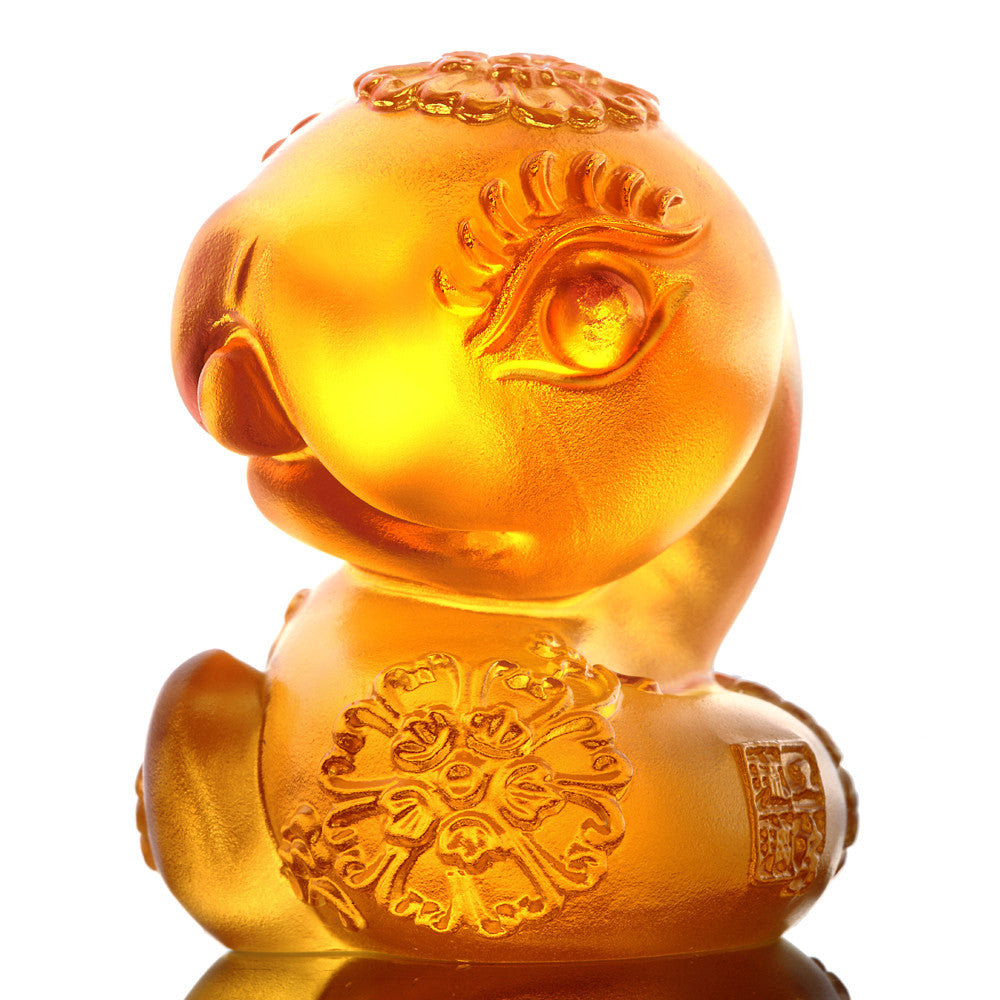 LIULI Crystal Art Year of the Snake Serpentine Chinese Zodiac Figurine ...