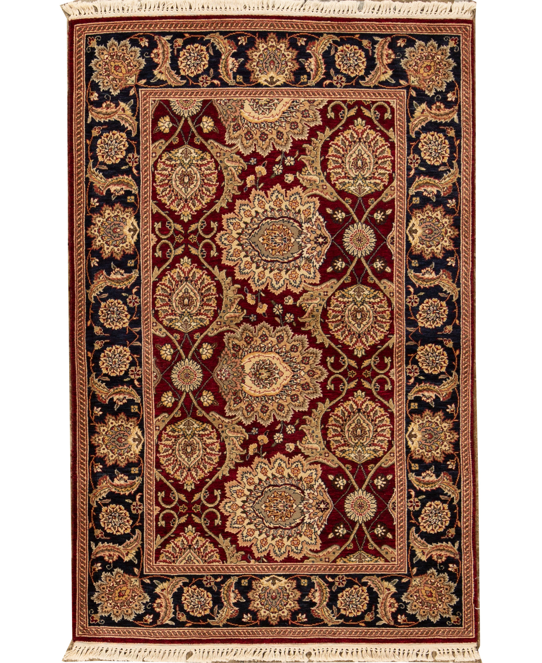 Bokara Rug Co., Inc. Hand-Knotted High-Quality Black, Brown, and Cream ...