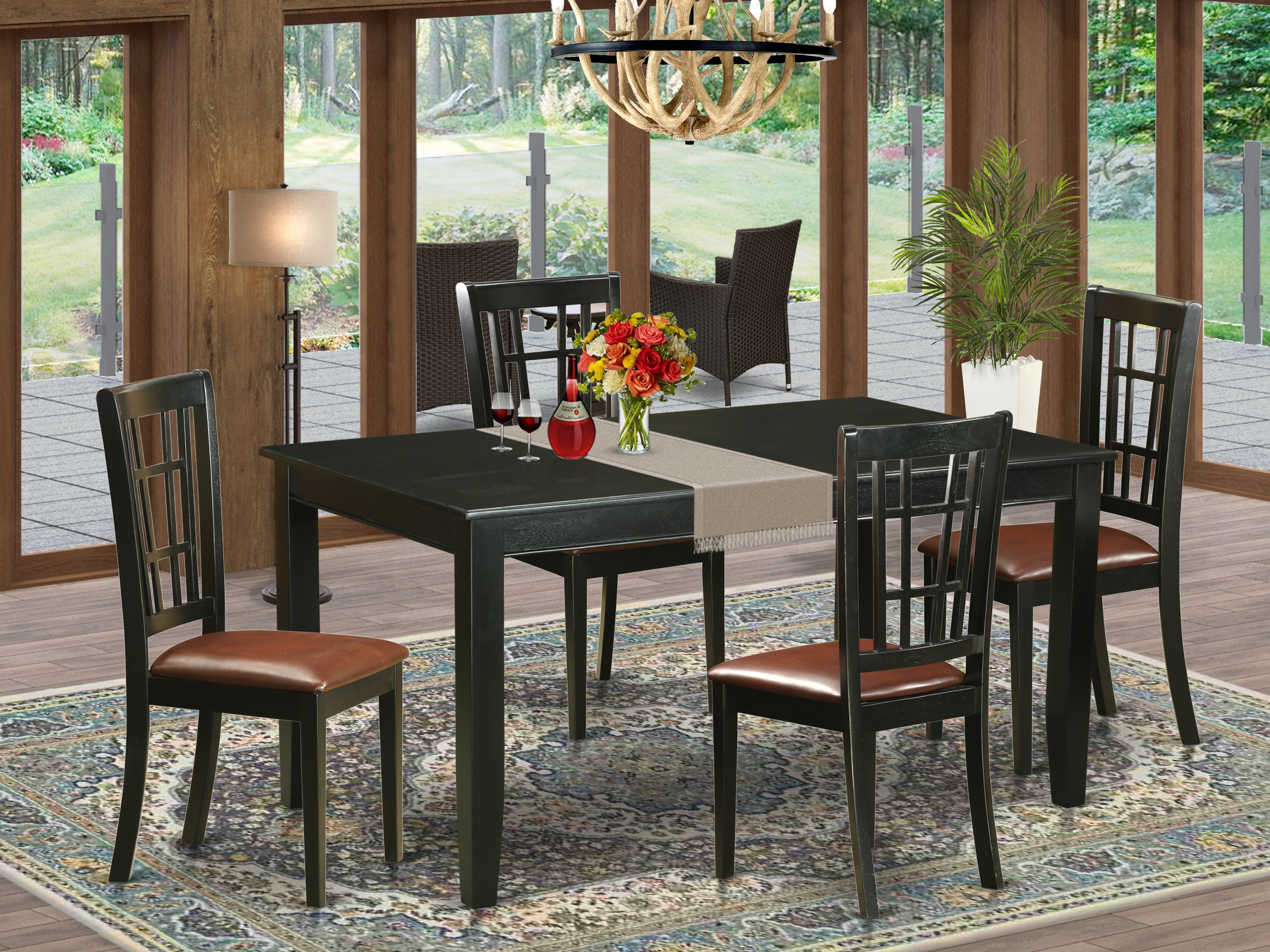 Winston Porter Agetina Rubberwood Solid Wood Dining Set - Wayfair Canada
