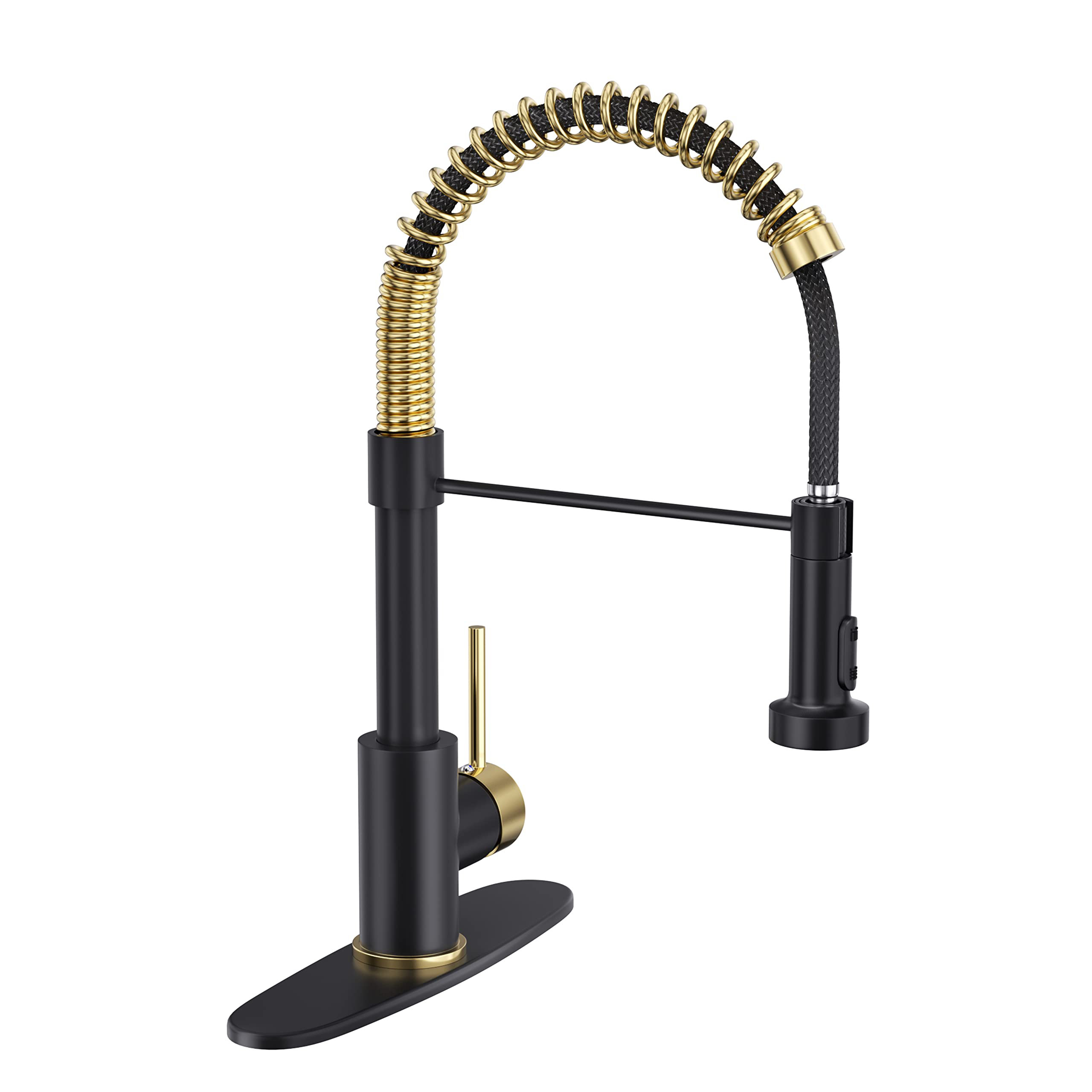 APPENIN WINTER PARK CORP Kitchen Faucets With Pull Down Sprayer, Black ...