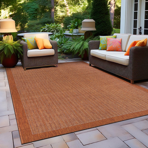 5' x 8' Brown & Tan Outdoor Rugs You'll Love | Wayfair