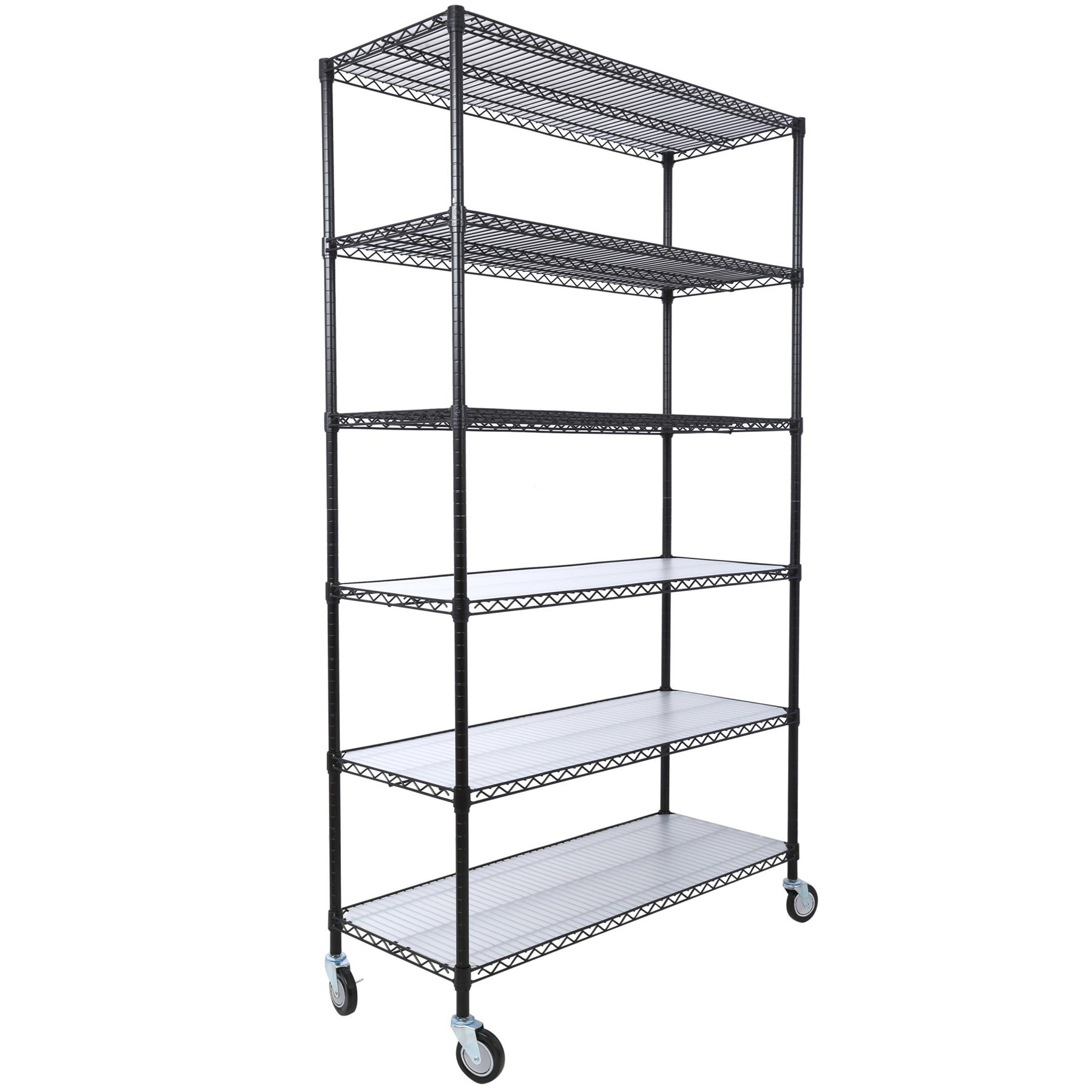 17 Stories 6 Tier Metal Shelf Wire Shelving Unit, Heavy Duty Adjustable ...