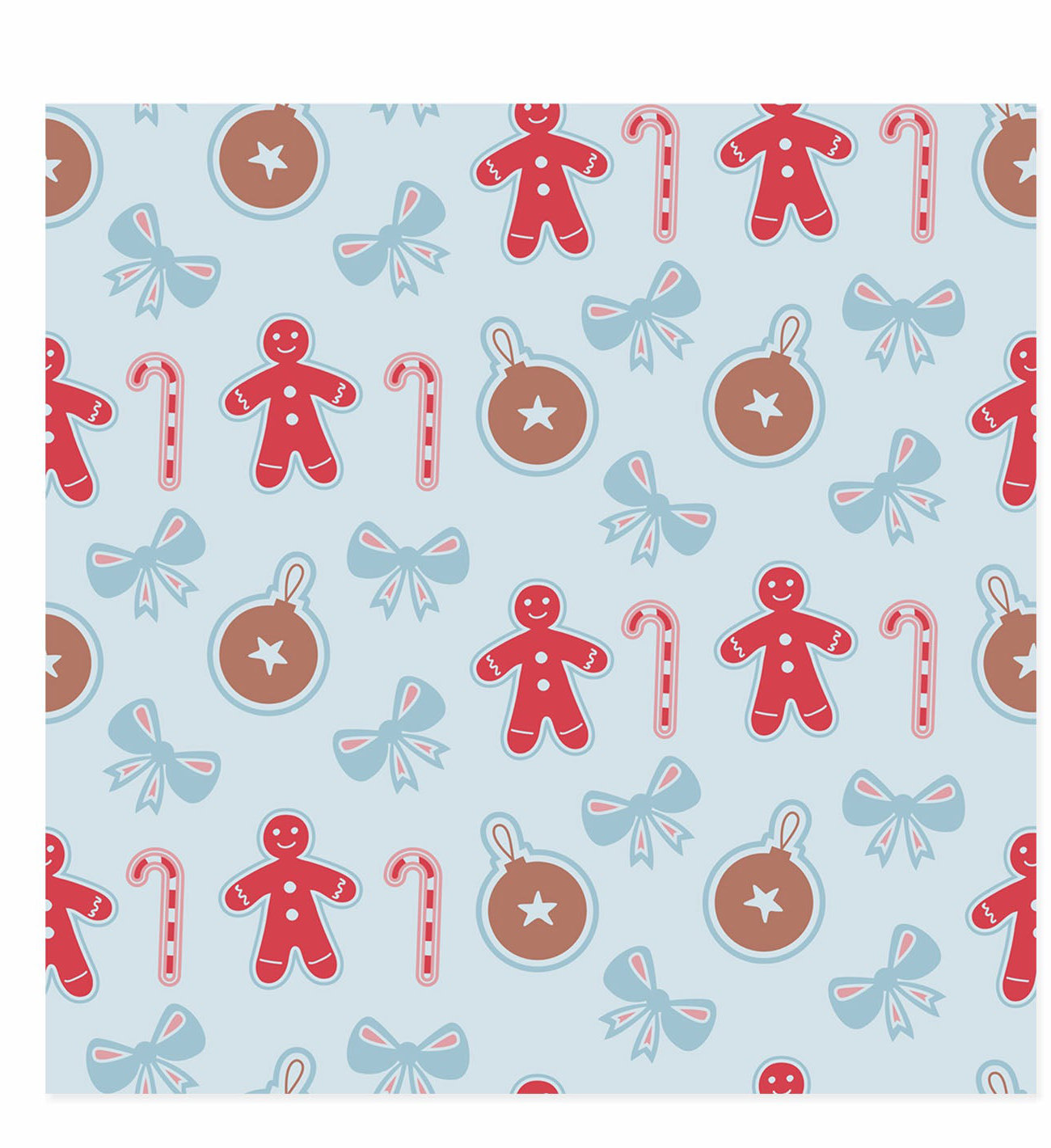 The Holiday Aisle® Holiday Christmas Candy Cane & Ginger Bread Pattern ...