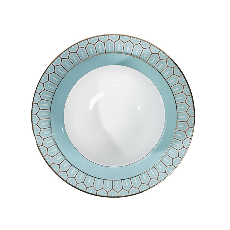 Corrigan Studio® Ozarke's Tiffany Blue Plates Set & Reviews | Wayfair