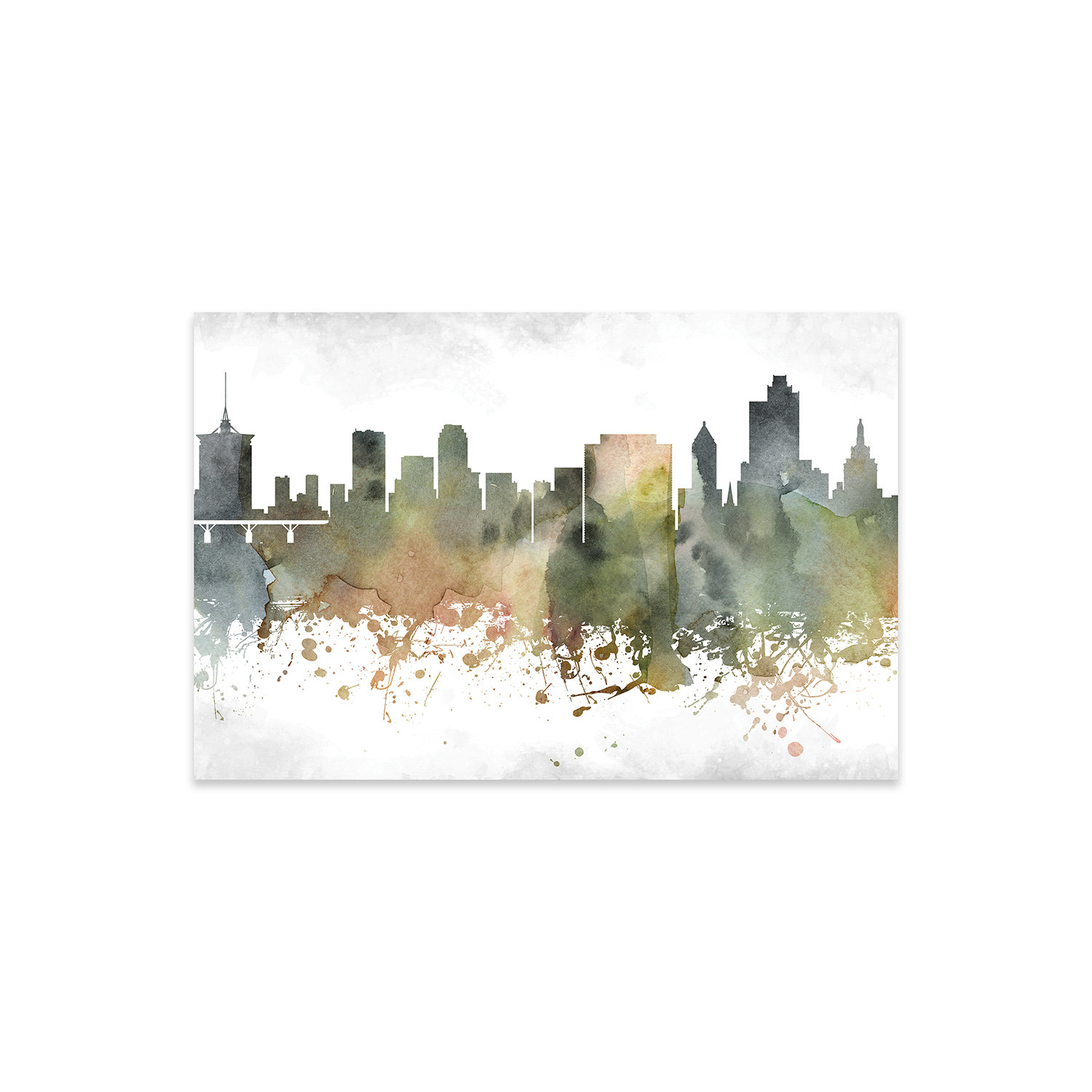 iCanvas Tulsa Skyline Print On Acrylic Glass | Wayfair